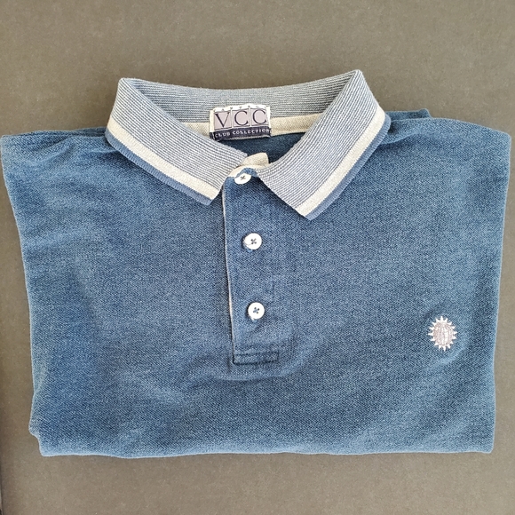 Vantage | Shirts | Vantage Vcc Club Collection Blue Polo Shirt | Poshmark